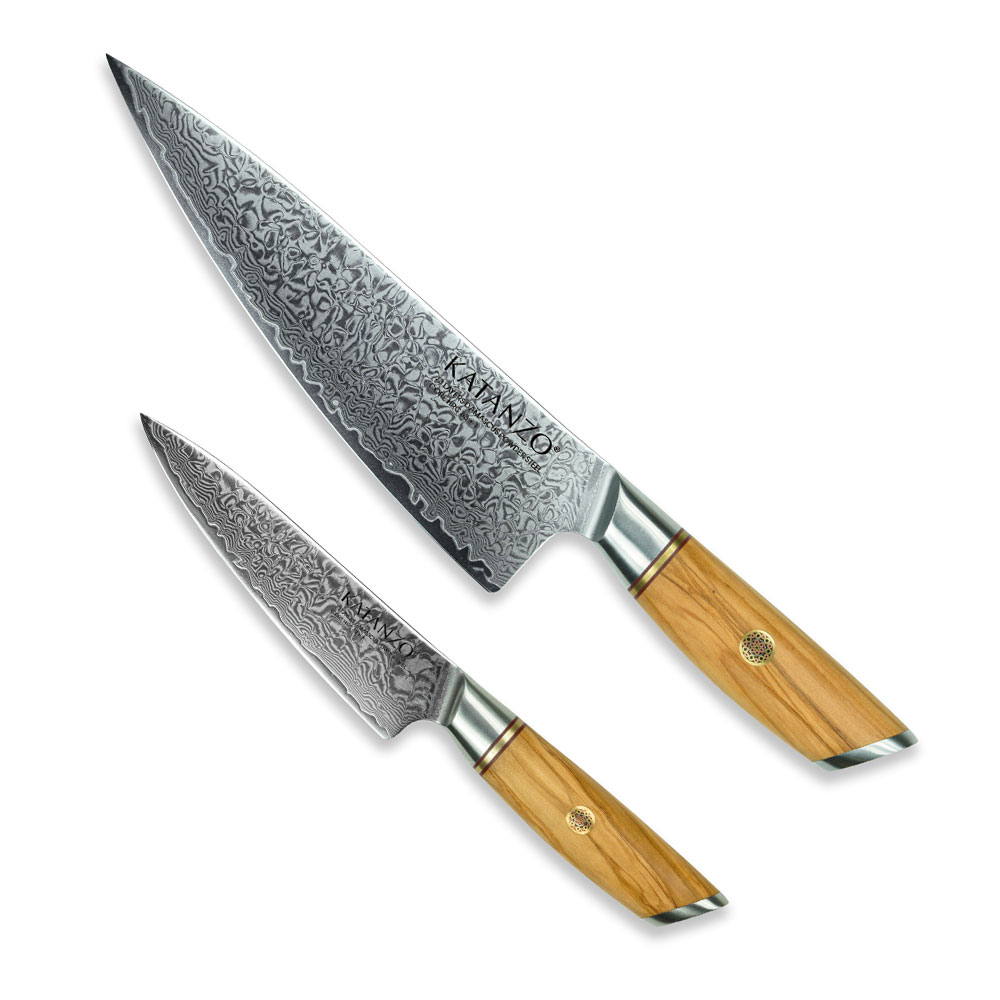 Damast Küchenmesser Set - Geschenkfuchs